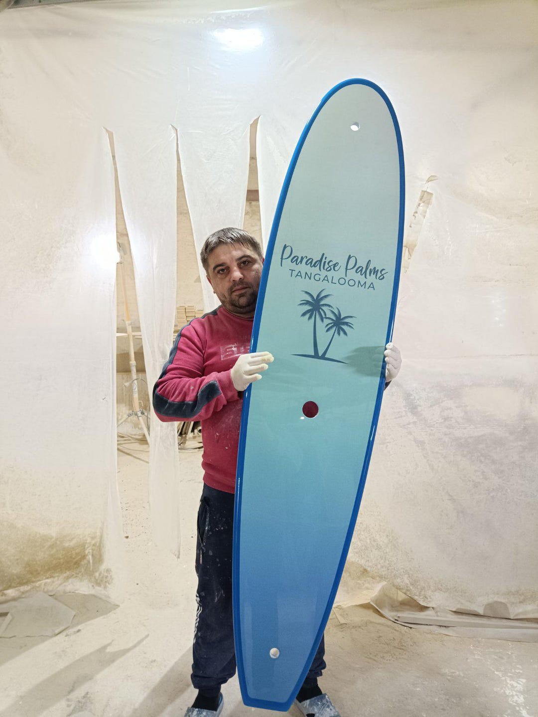 Surfboard Shower Panel, Surf Shower Panel, Tropical, Lines, Waves ...