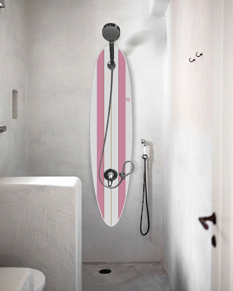 Surfboard Shower Panel Surf Shower Panel Tropical Lines - Etsy
