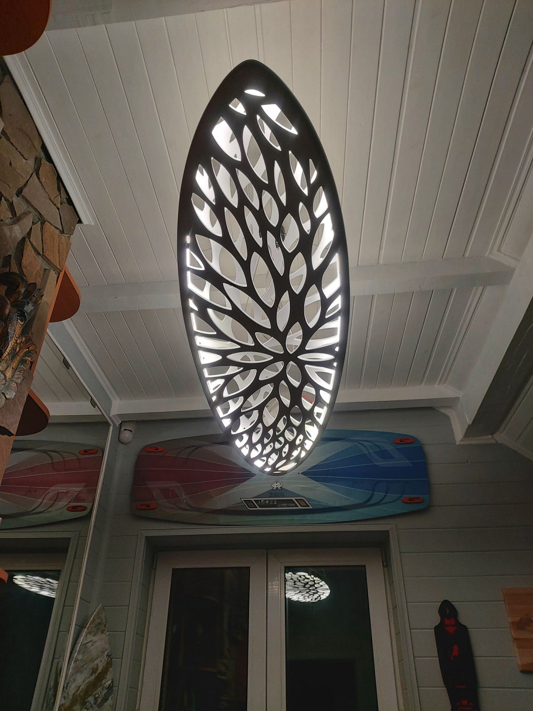 Surfing Ceiling Light for Home Decor. Lamp Surfboard, Surf Ceiling ...