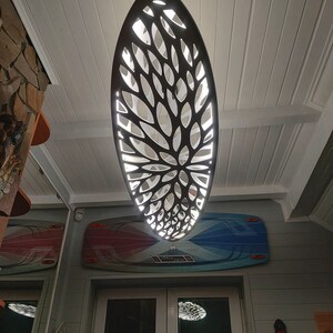 Surfboard Ceiling Light: Monstera Leaf LED Lamp - Etsy