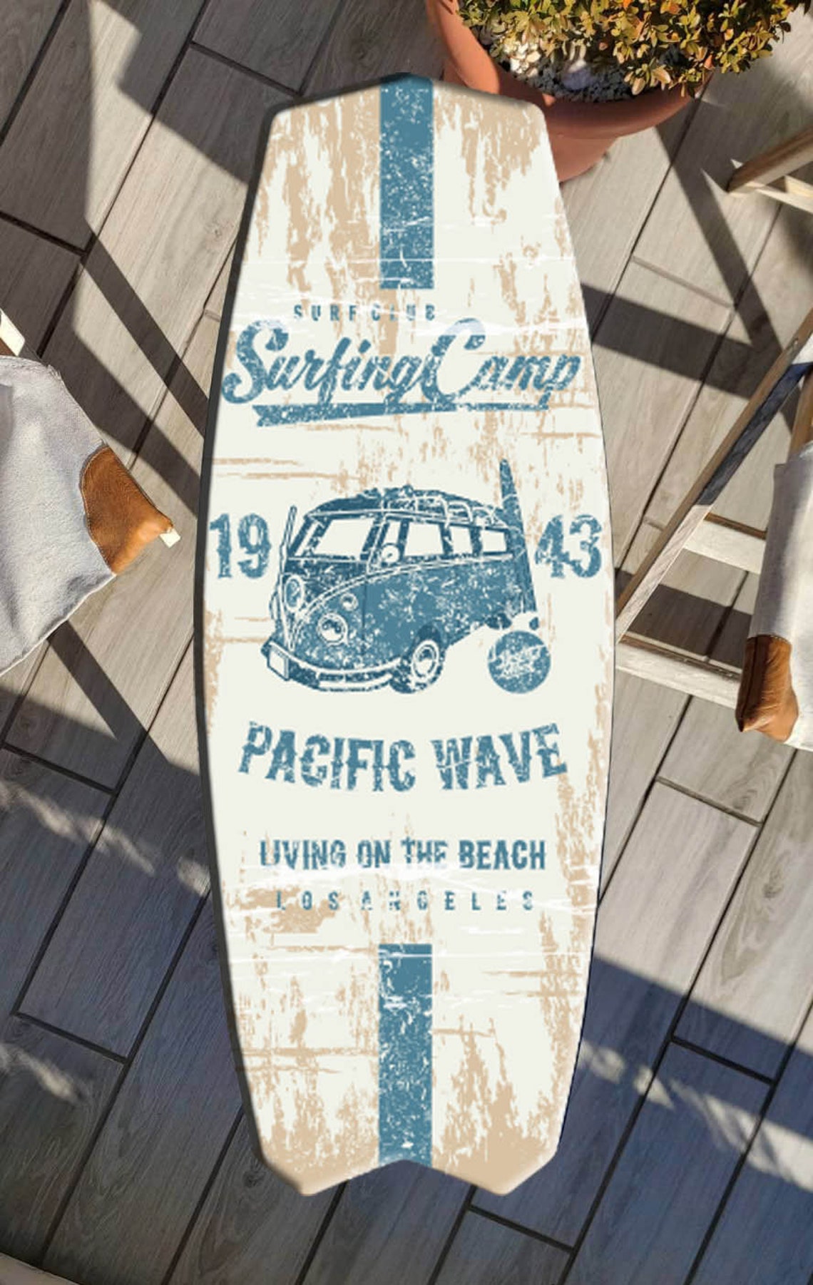 Surfboard Table Surfing Camp California Surfing Gift Bar - Etsy