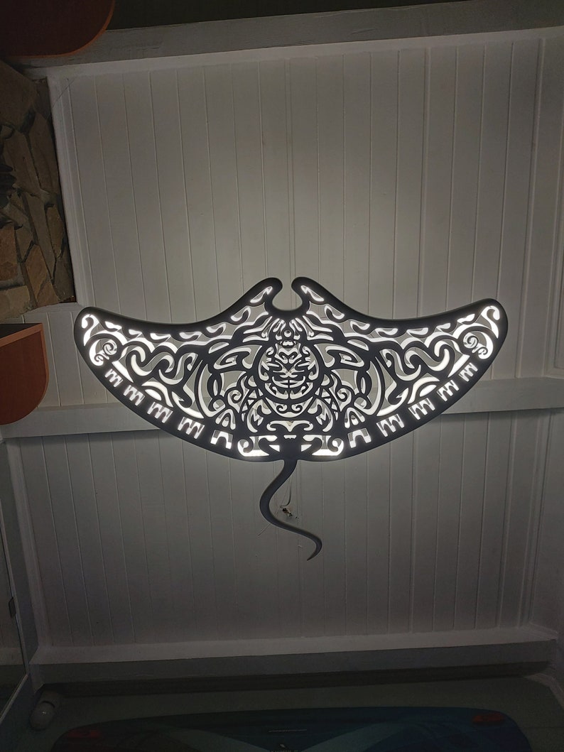 Handcrafted Unique Wooden Manta Ray Ceiling Chandelier: Led - Etsy
