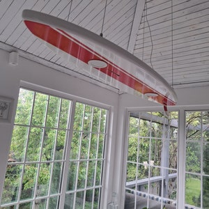 Surfboard Shaped Ceiling Light – Coastal Game Room Chandelier ...