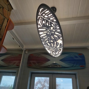 Surfing Ceiling Light for Home Decor. Lamp Surfboard, Nightlight for ...