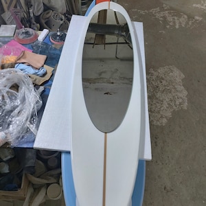 Large Wall Mirror in Wooden Surfboard Shaped Frame - Etsy