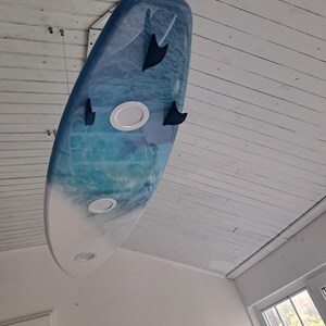 3 Fin Surfboard Ceiling Chandelier Pool Table Light - Etsy