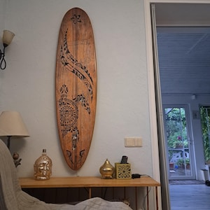 Surfboard-shape Wall Led Light With Maori Pattern, Turtle - Etsy
