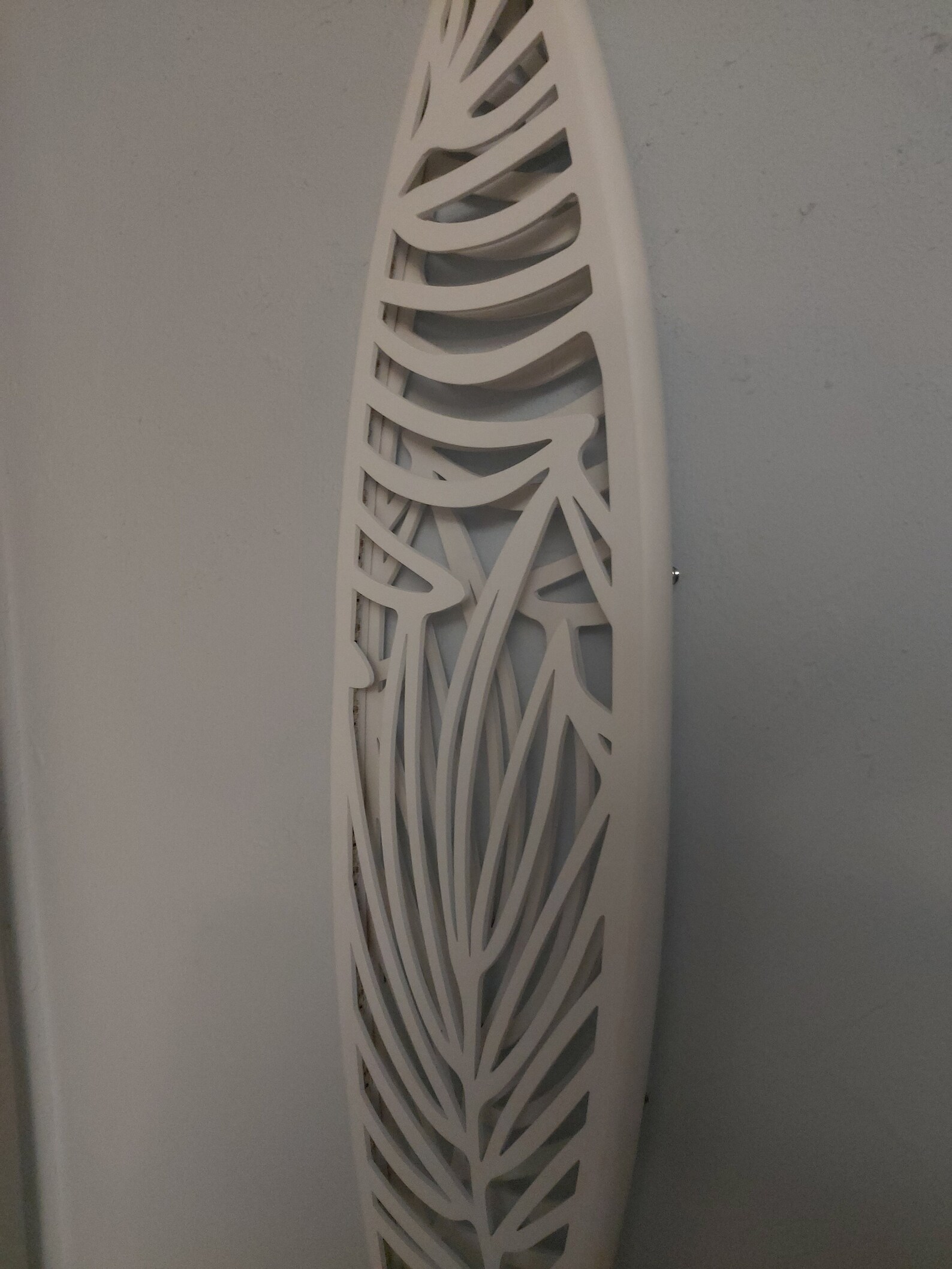 Surfboard Inspired Wall Led Light With Botanical Pattern: | Etsy