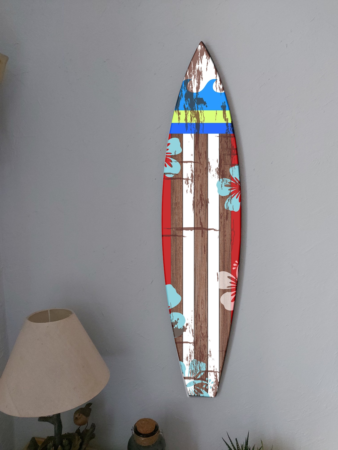 Decorative Wall Surfboard Sign: Surfing Inspired Vintage Wall - Etsy