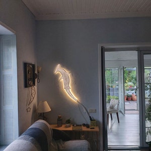 LED Wall Lamp Shark-hammer - Etsy
