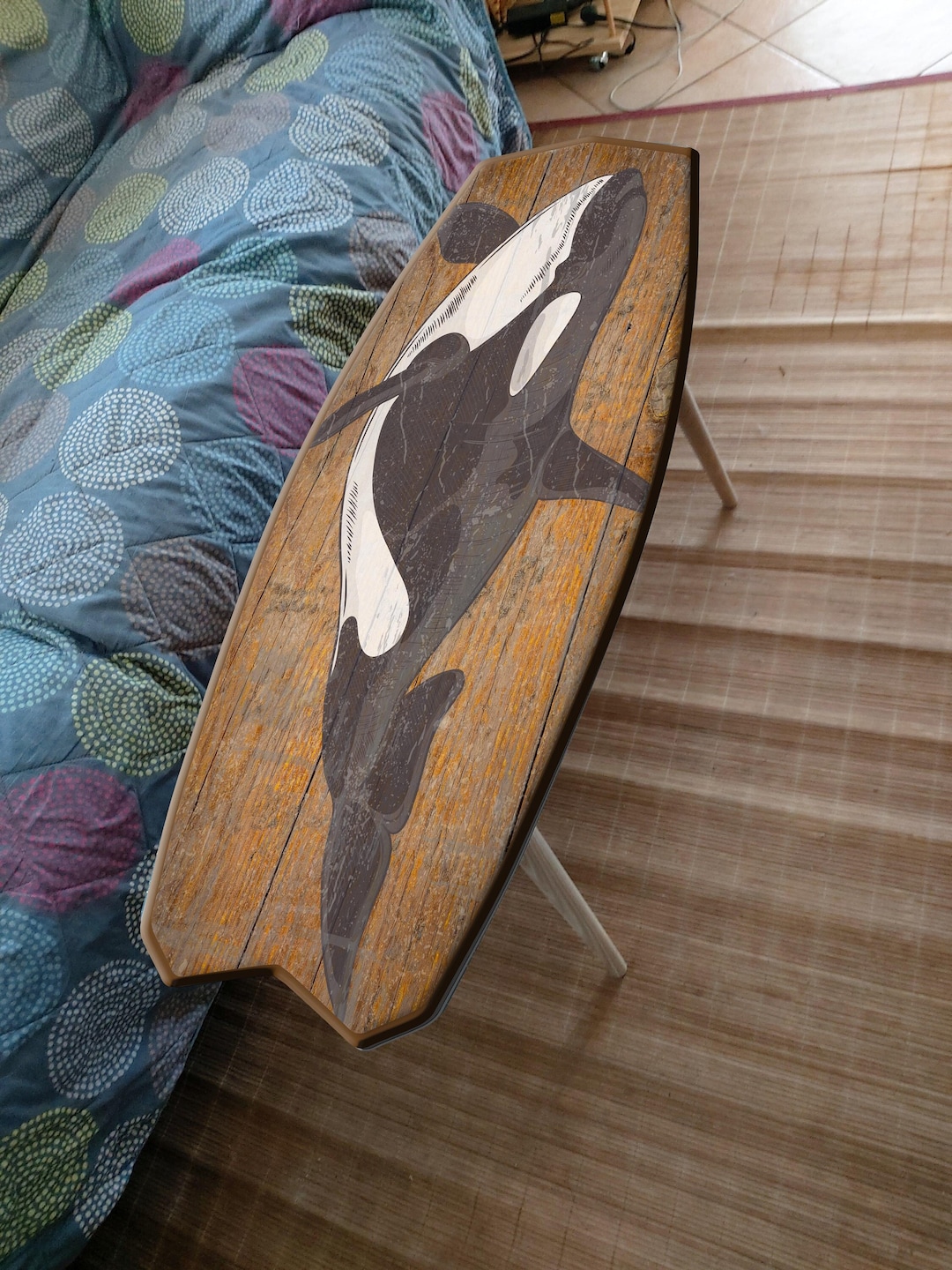 Surfboard Coffee Table With Orca , Killer Whale - Etsy