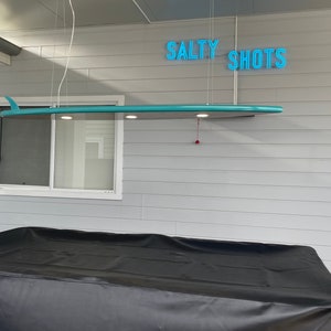Surfboard Shaped Ceiling Light – Coastal Game Room Chandelier ...