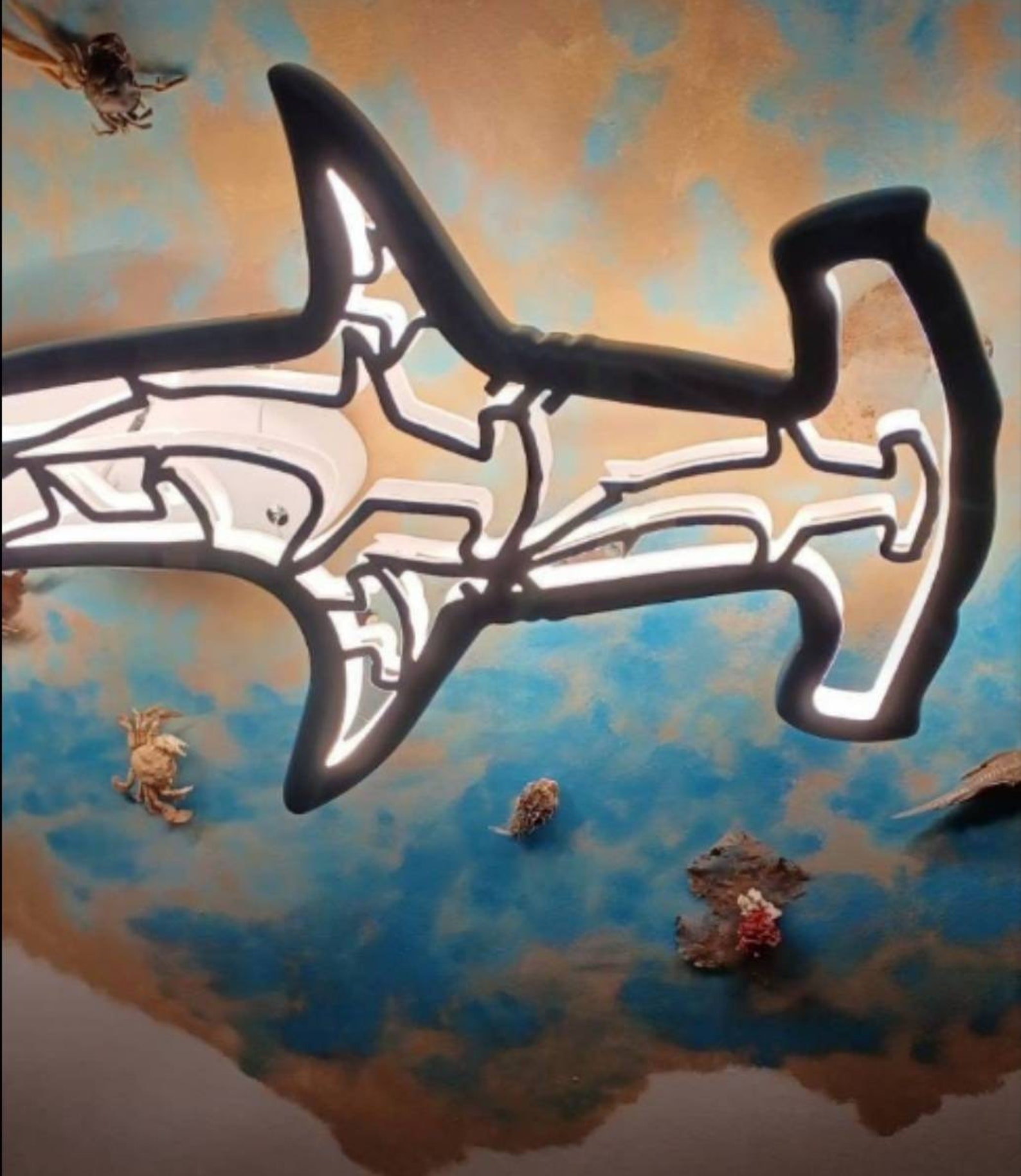 Handcrafted Unique Wooden Shark Hammer Ceiling Chandelier - Etsy