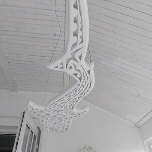 Handcrafted Unique Whale Shark Ceiling Chandelier: Led Wall Lamp for ...