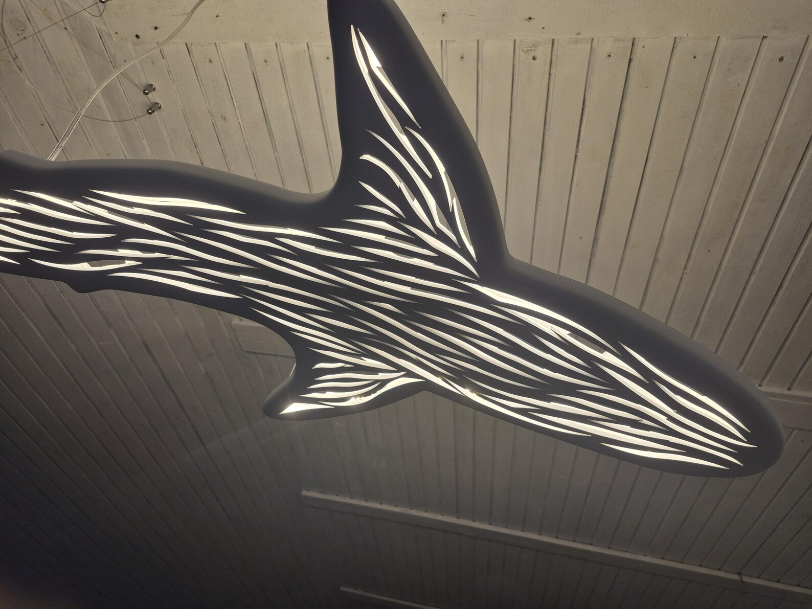 Shark Ceiling Light – Modern Ocean-inspired LED Chandelier for Marine ...