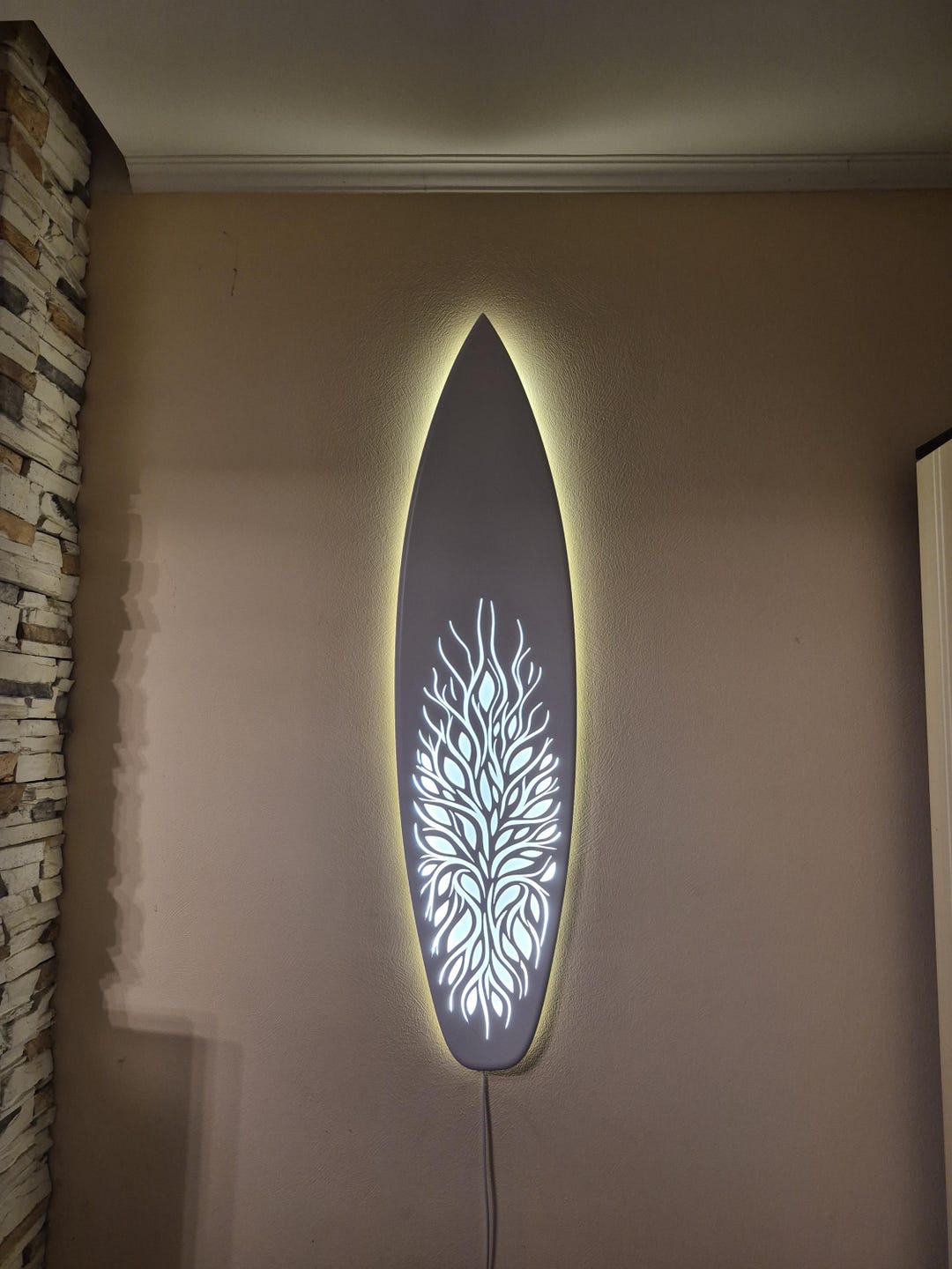 Surf Flame Wall Light – LED Surfboard Lamp With Backlight - Etsy