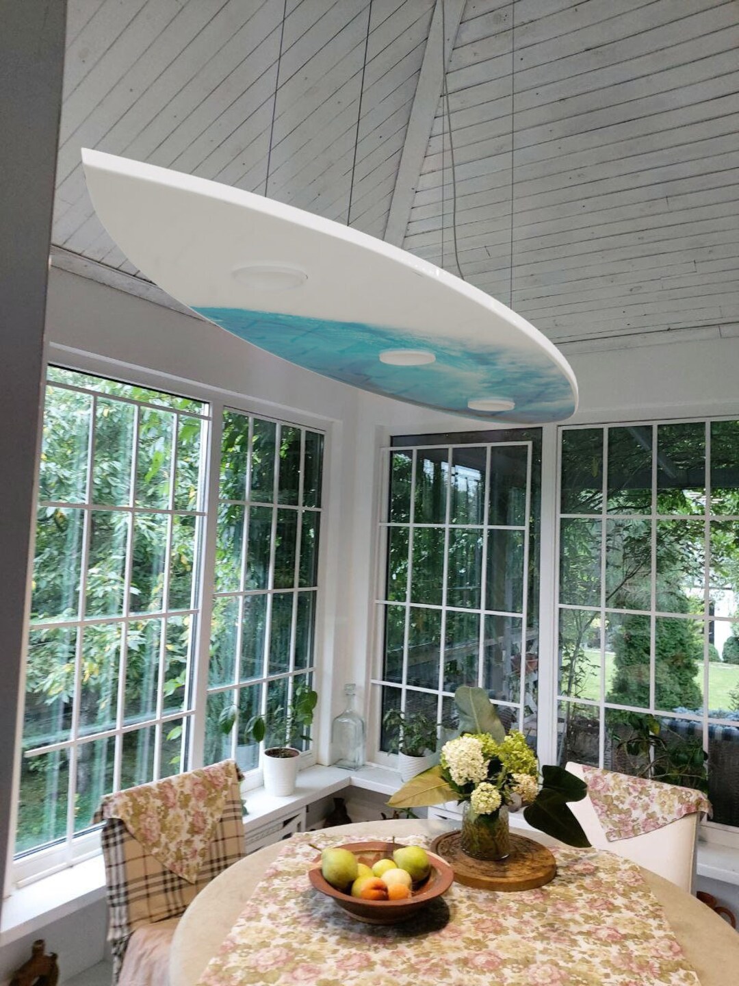 Surfboard Shaped Ceiling Chandelier, Wave, Pool Billiard Table Light - Etsy