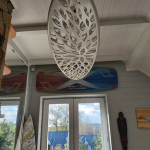 Surfboard Ceiling Light: Monstera Leaf LED Lamp - Etsy