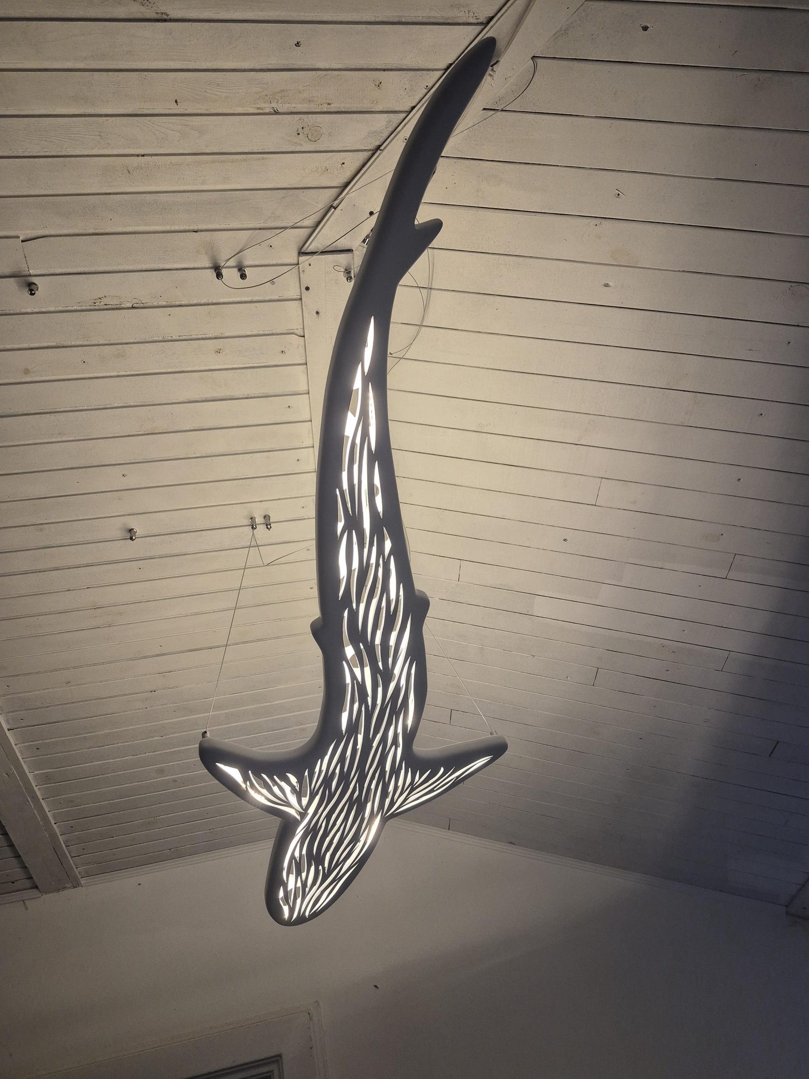 Shark Ceiling Light – Modern Ocean-inspired LED Chandelier for Marine ...