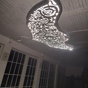 Manta Ray Ceiling Light – Ocean Spirit LED Sculpture (40 Inches) - Etsy