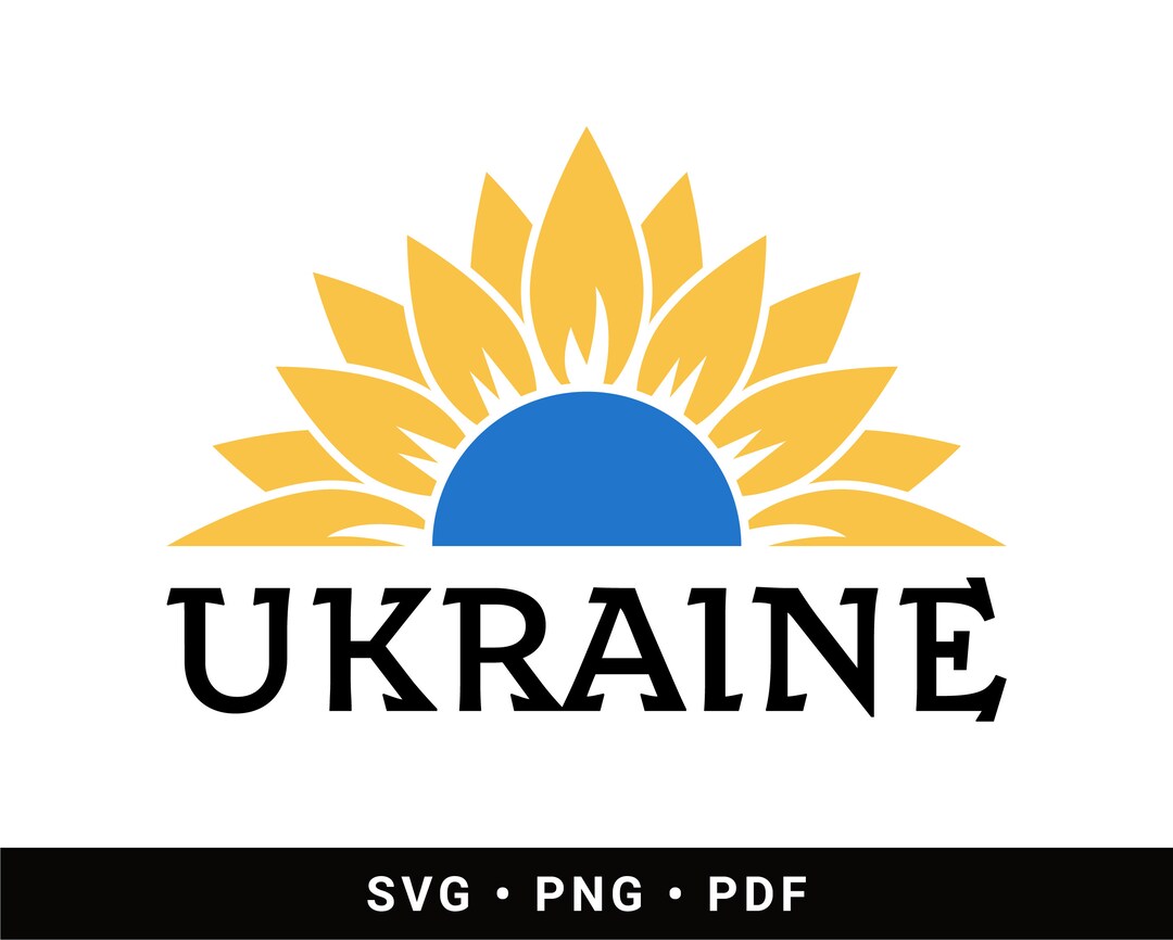 Ukrainian Sun Blue and Yellow Sunflower Ukrainian Digital Art Vector ...