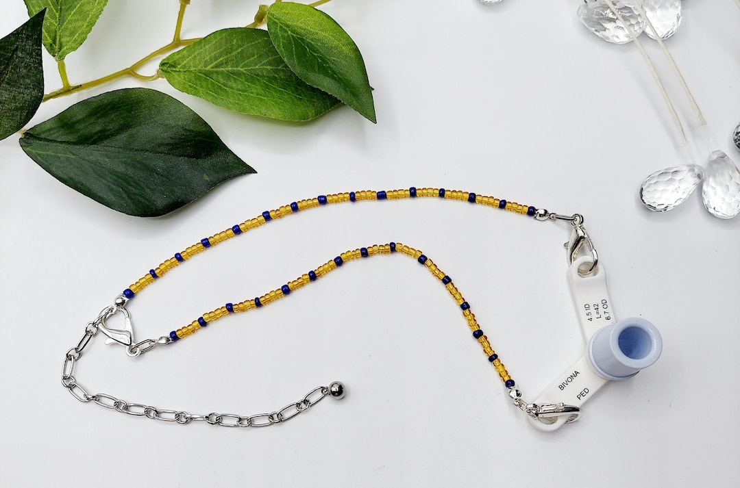 Beaded Trach Ties, Adjustable, Trach Chain, Trach Collar Tube Holder ...