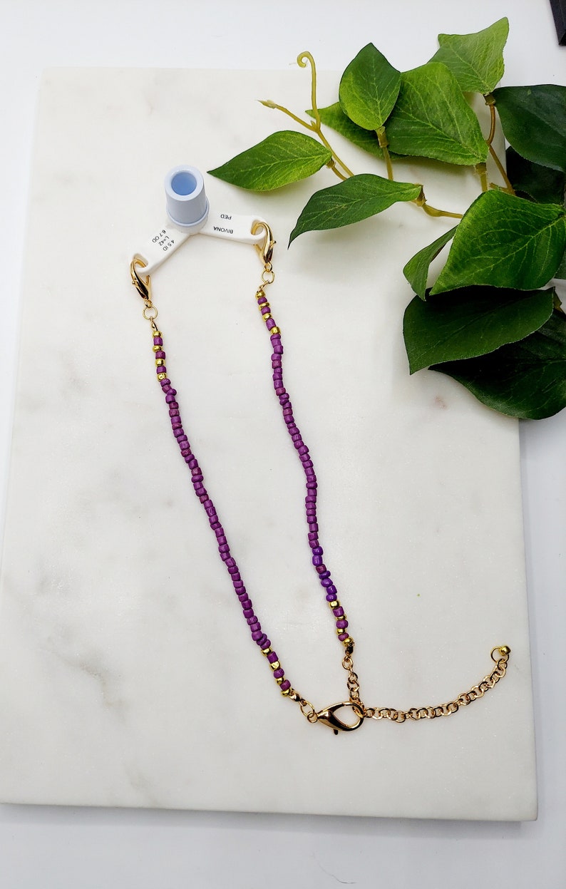 Trach Ties, Beaded Trach Ties , Adjustable, Trach Chain, Beaded, Trach ...