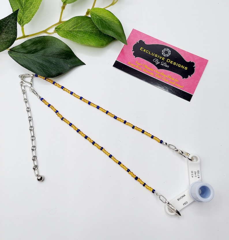 Beaded Trach Ties, Adjustable, Trach Chain, Trach Collar Tube Holder ...