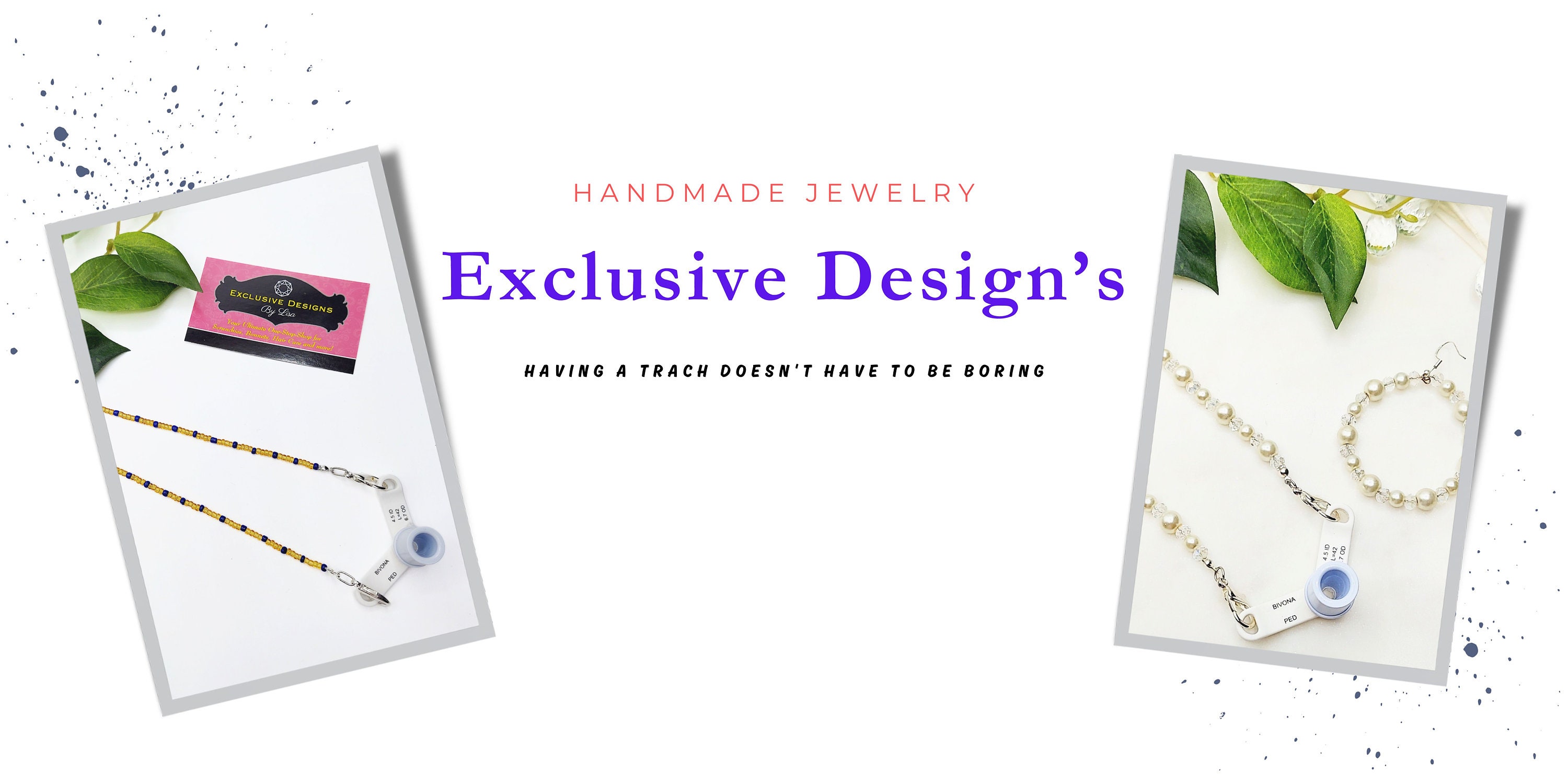 Beaded Trach Tie, Adjustable Trach Ties purple and Gold 2 Strand Trach ...