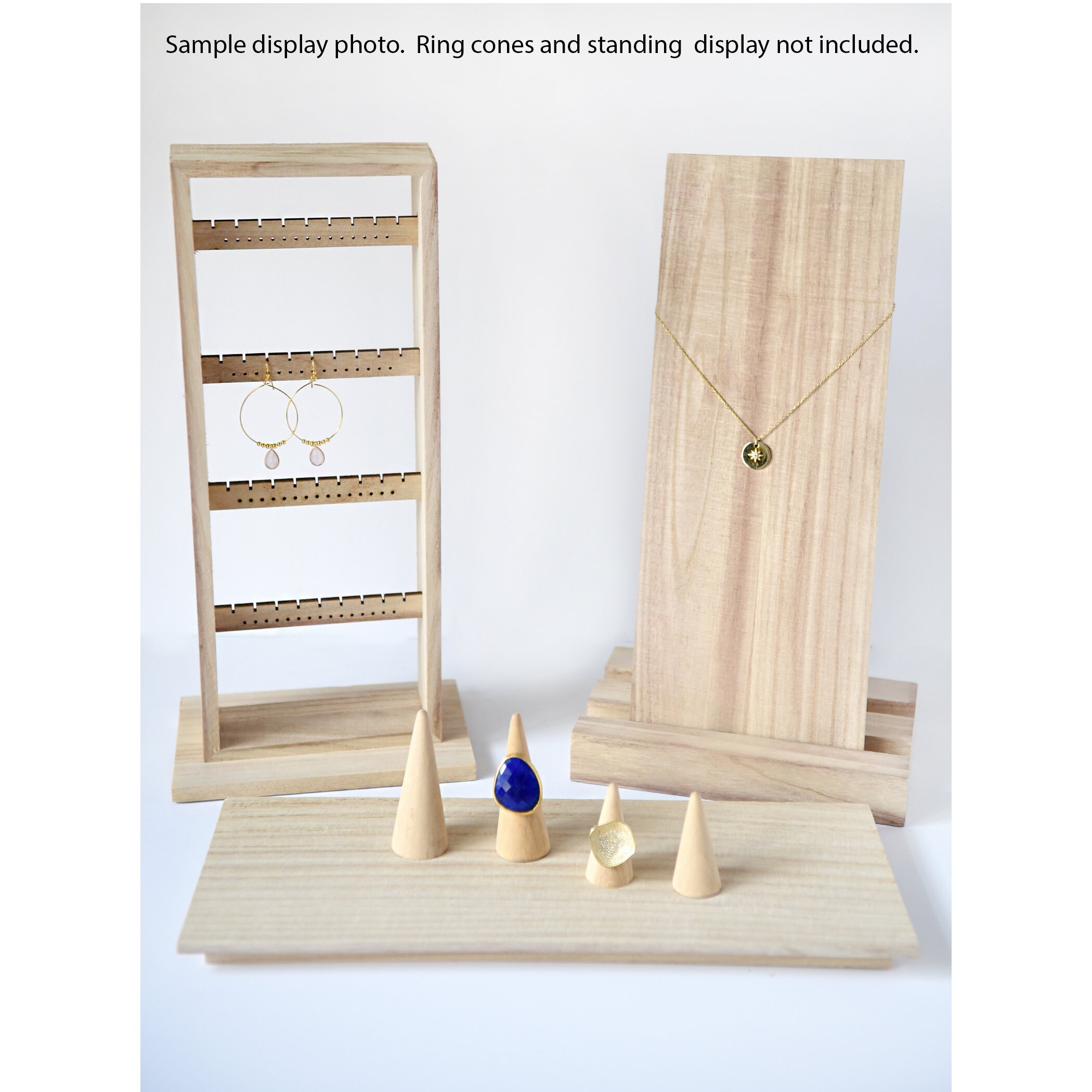 Wood Earring Display With Lid small - Etsy