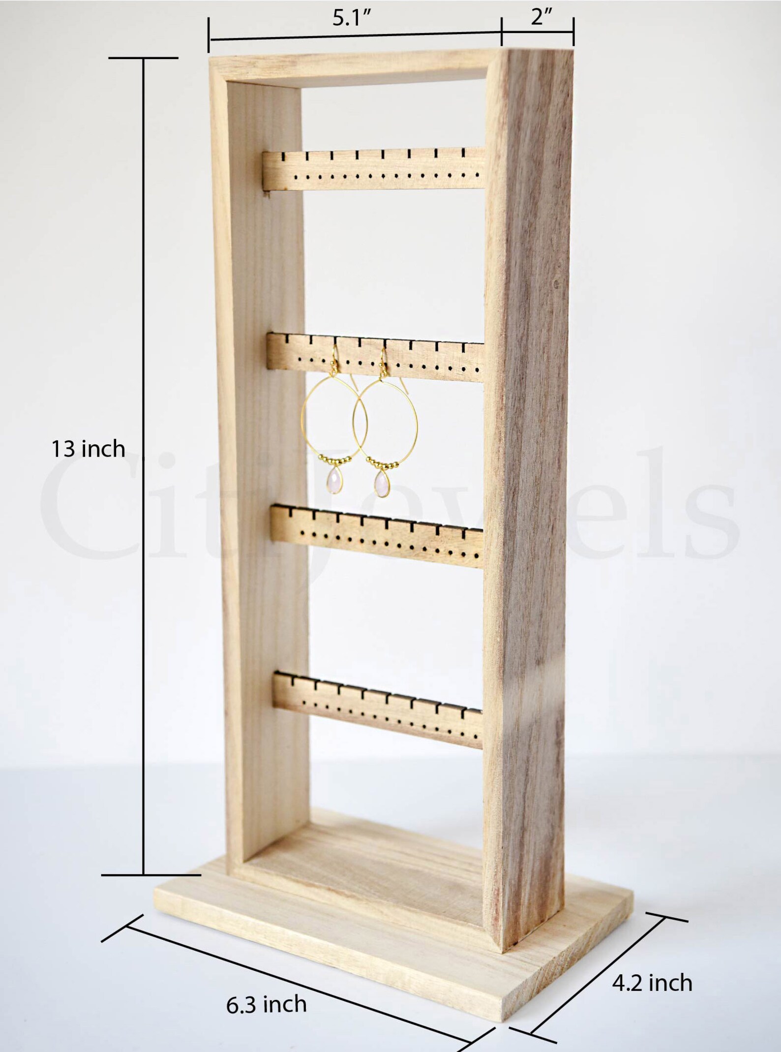 Wood Earring Display With Lid small - Etsy