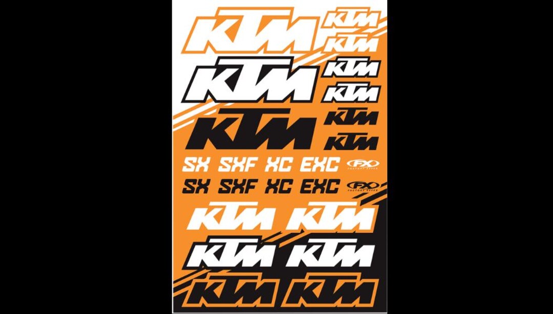 New Factory Effex Ktm Racing Decal Sheet - Sticker Assortment - Motorcycle/offroad/atv/utv - Etsy