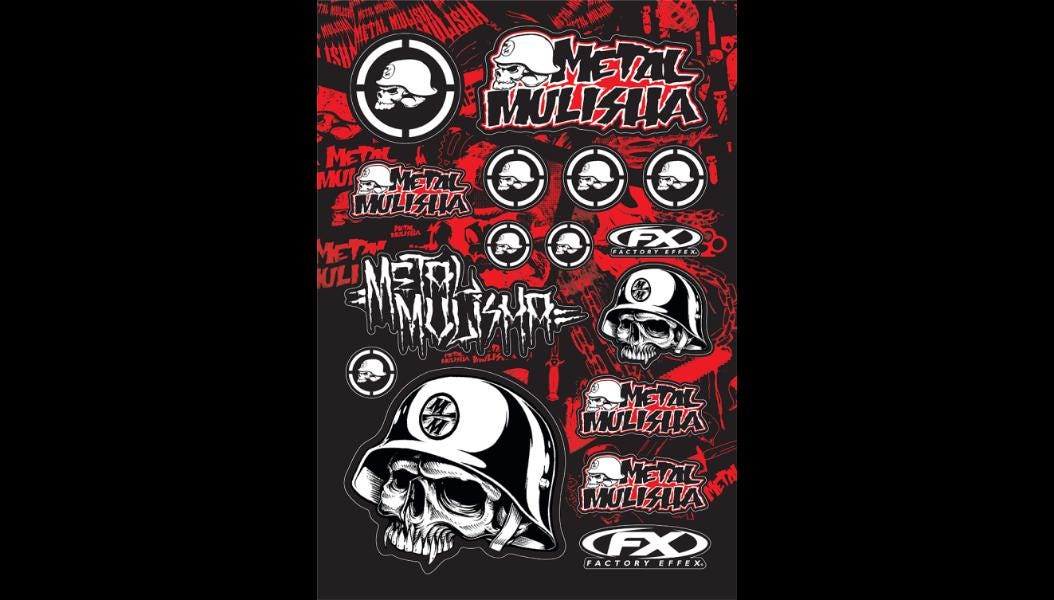New Factory Effex Metal Mulisha Decal Sheet - Sticker Assortment ...