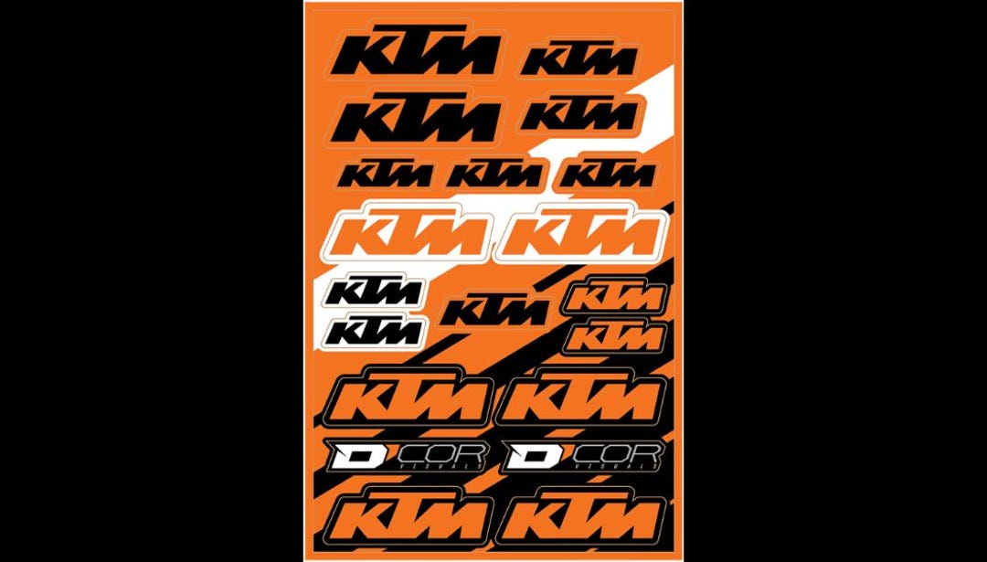 New D'cor Visuals Ktm Decal Sheet - Sticker Assortment -motorcycle ...