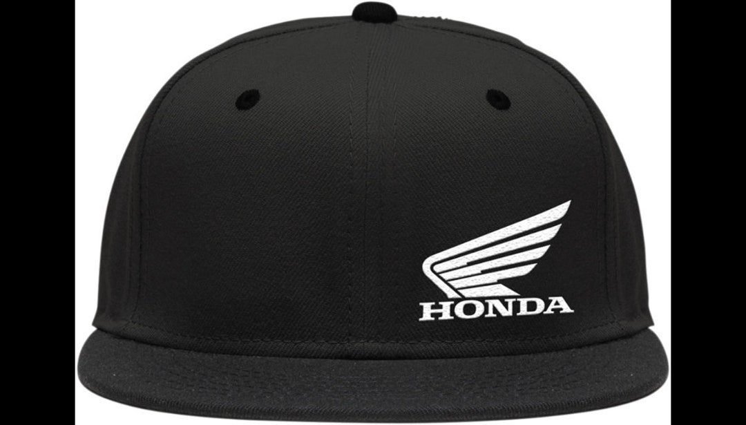 New D'cor Visuals Honda Wing Snapback Hat Black/white One Size Fits All ...