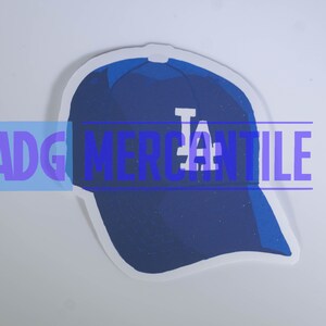 Dodgers Baseball Cap Sticker - Etsy