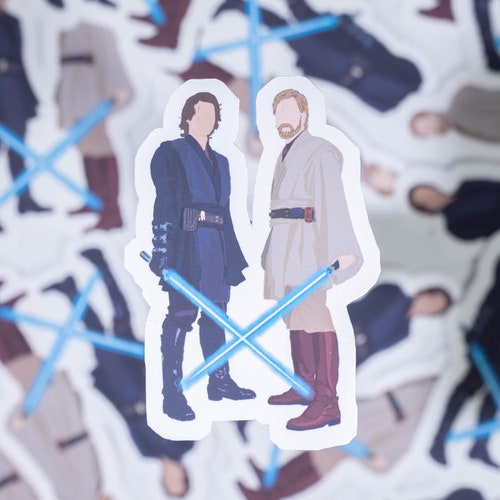 Obi Wan Kenobi and Qui Gon Jinn Sticker - Etsy