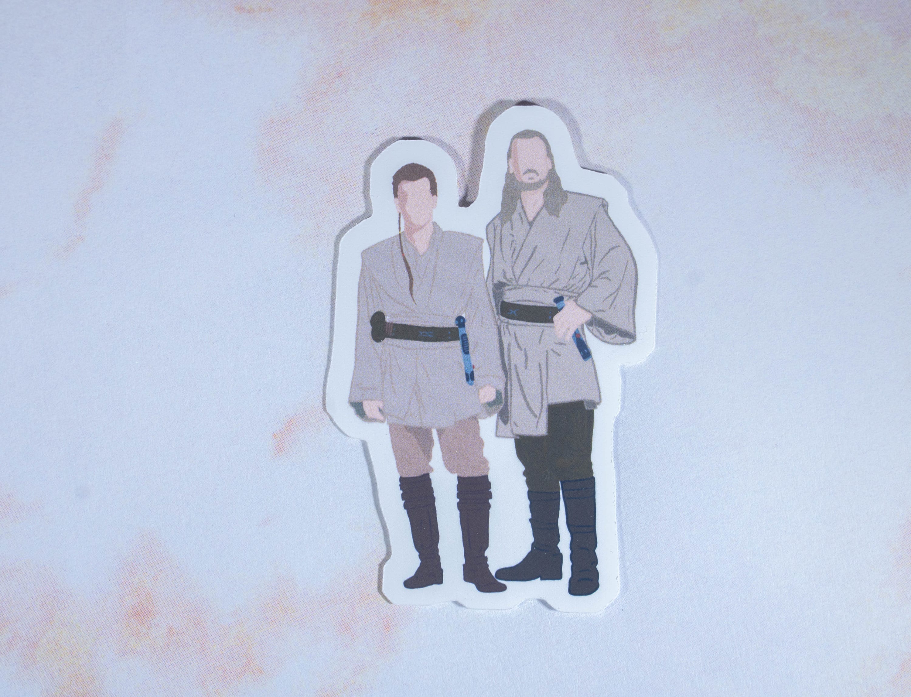 Obi Wan Kenobi and Qui Gon Jinn Sticker - Etsy
