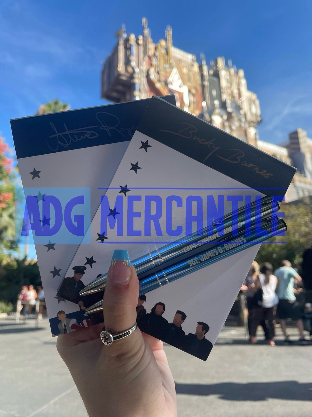 Marvel Themed Notepads & Matching Pen Glow up Series Bucky Barnes Steve ...