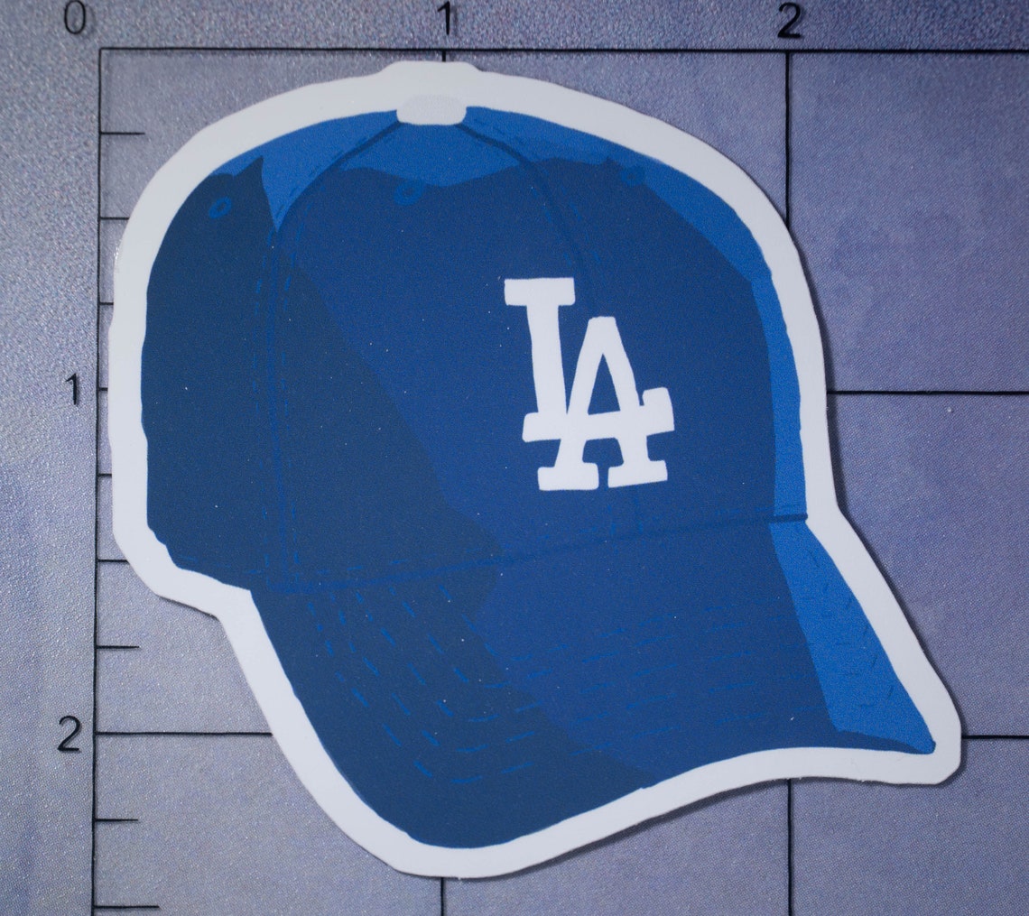 Dodgers Baseball Cap Sticker | Etsy