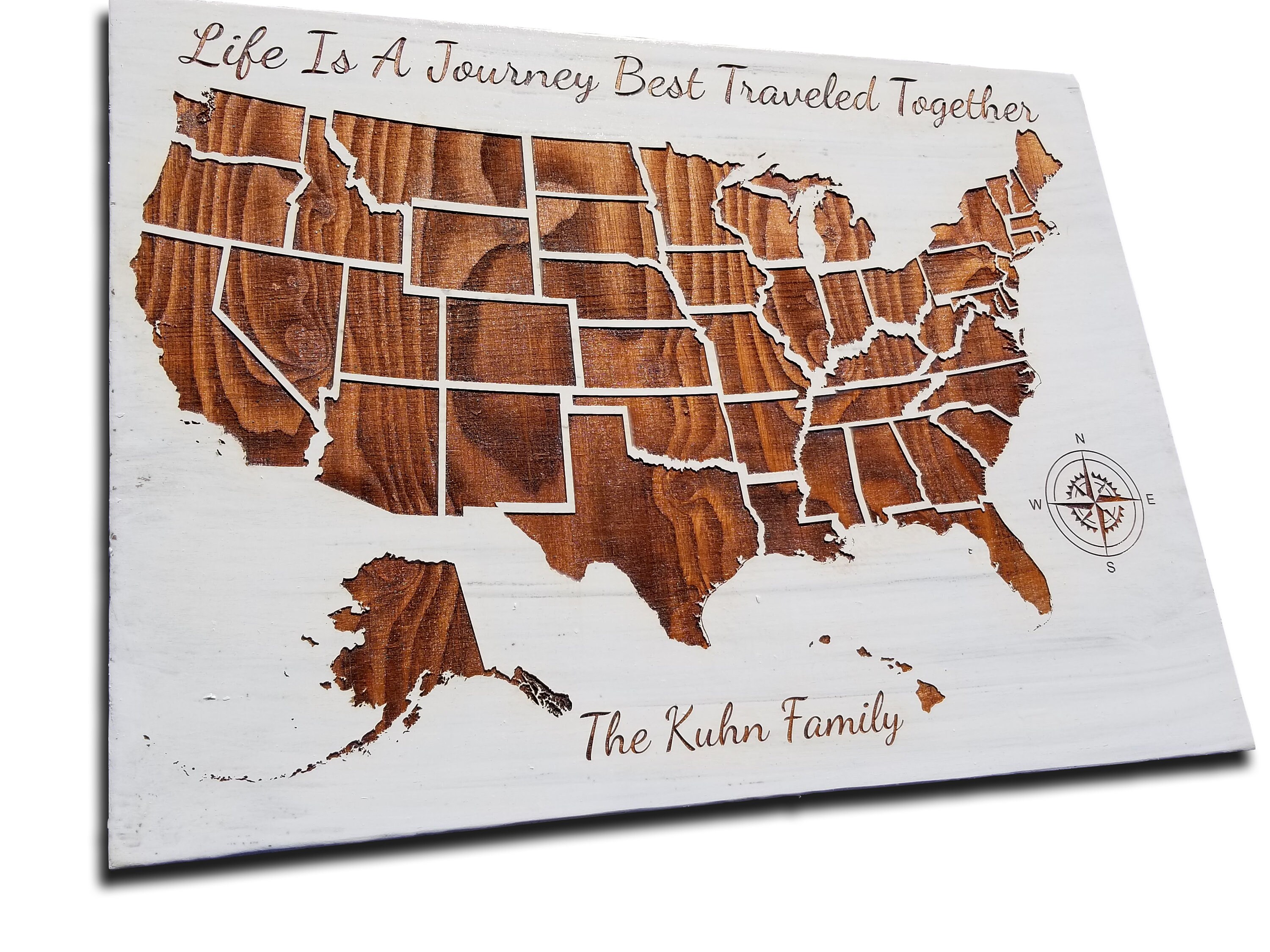 Push Pin US Travel Map. Wood Laser Cut Birch Custom | Etsy
