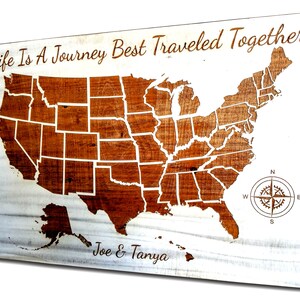 Push Pin Map Personalized Travel Map USA United States - Etsy