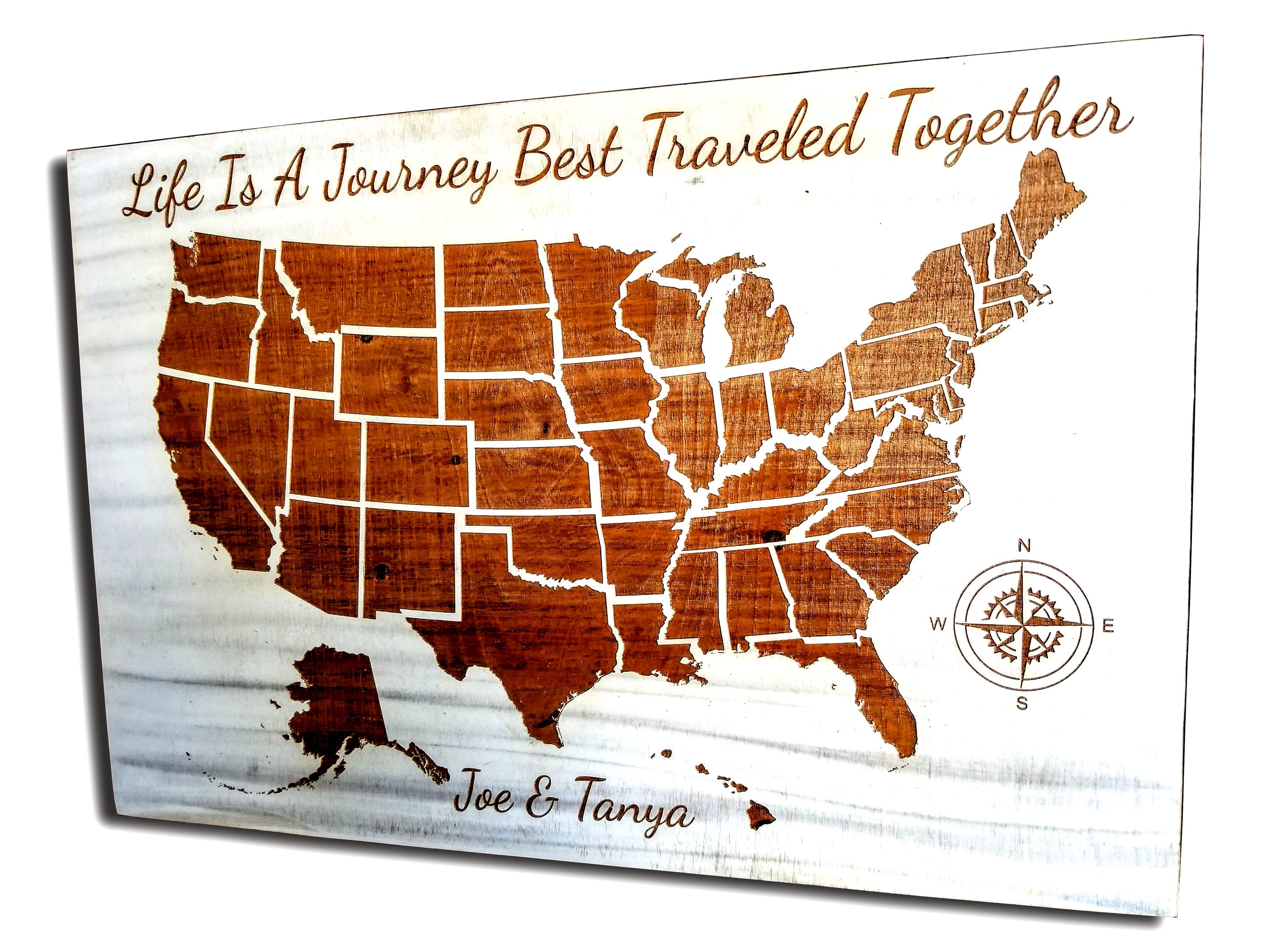 Push Pin Map Personalized Travel Map USA United States - Etsy