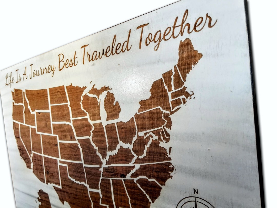 Push Pin Map Personalized Travel Map USA United States - Etsy