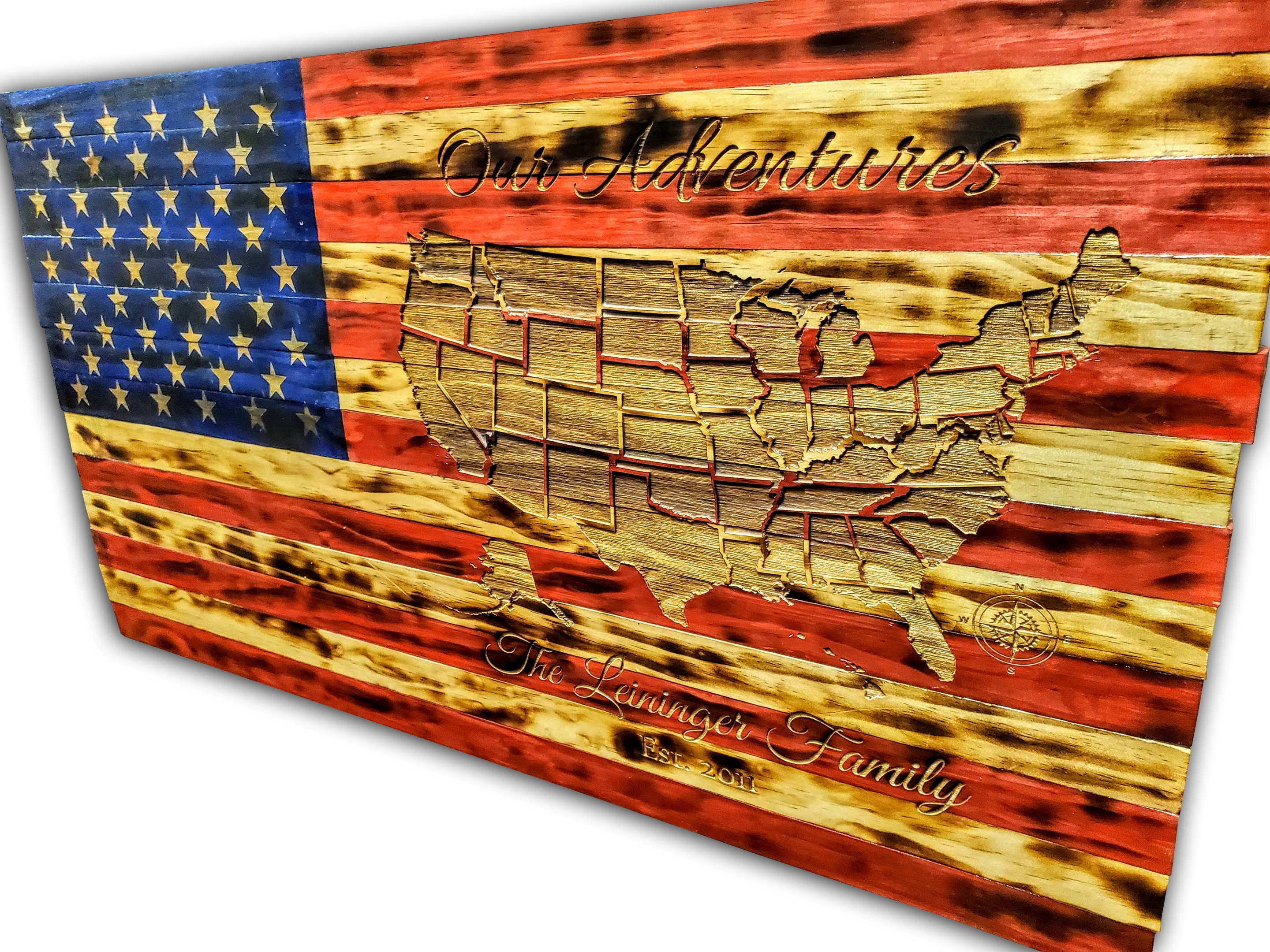 Push Pin Map of the United States Customized Text US Map to | Etsy