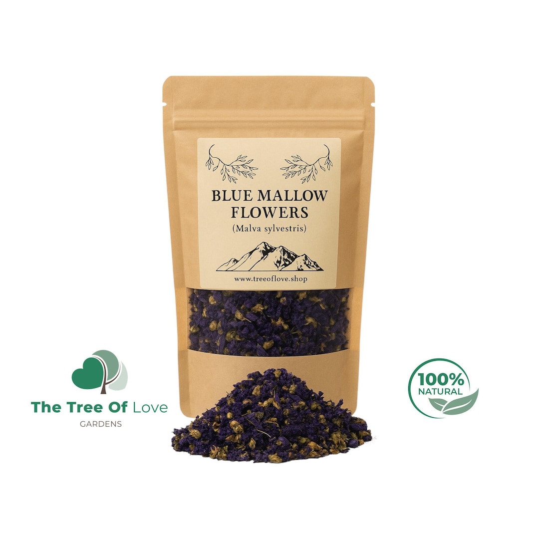 Blue Mallow Flowers | Tea | Malva Sylvestris | Dried Herbs | Herbal Tea ...
