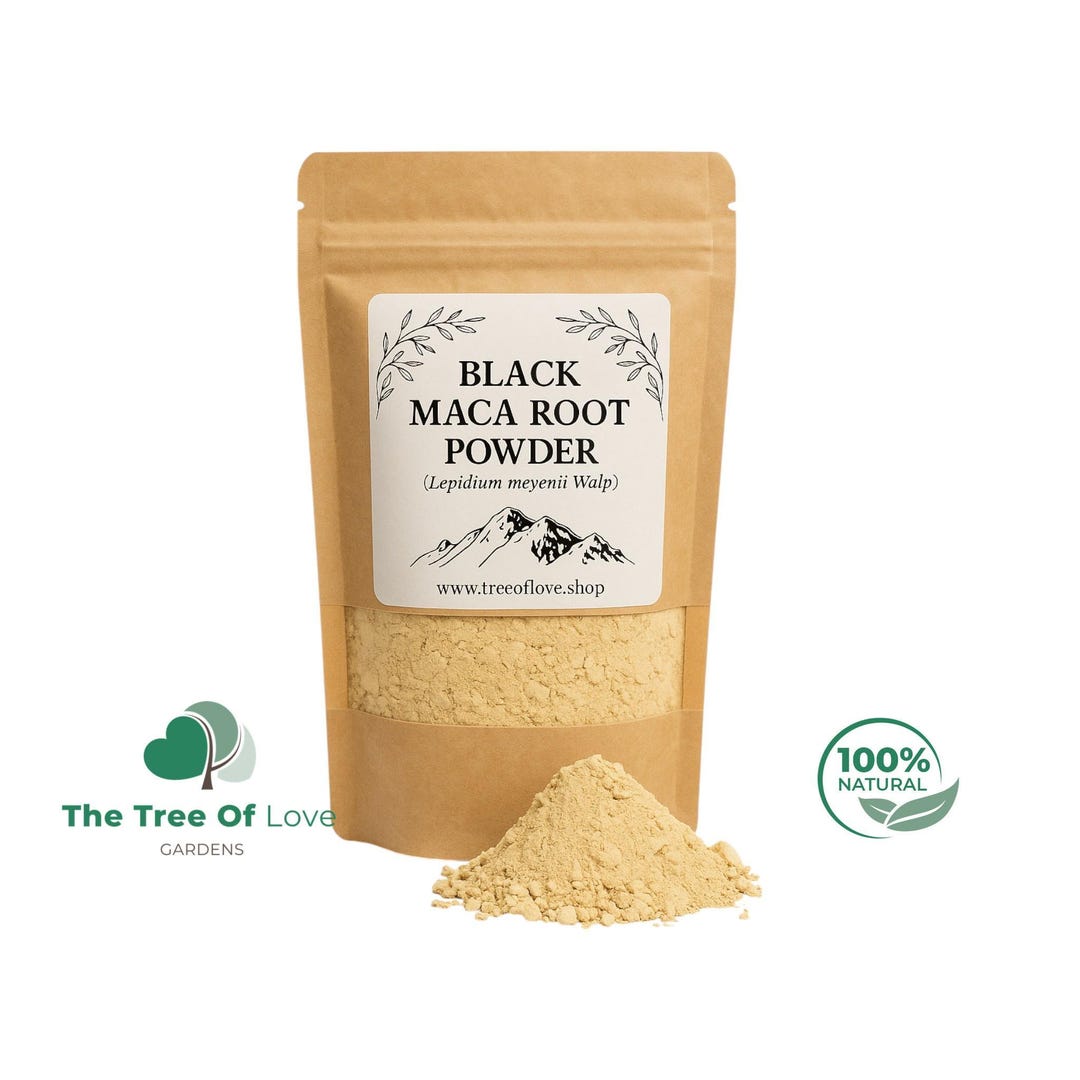 Black Maca Root Powder | Lepidum Meyenii Peruvian | Dried Herbs ...