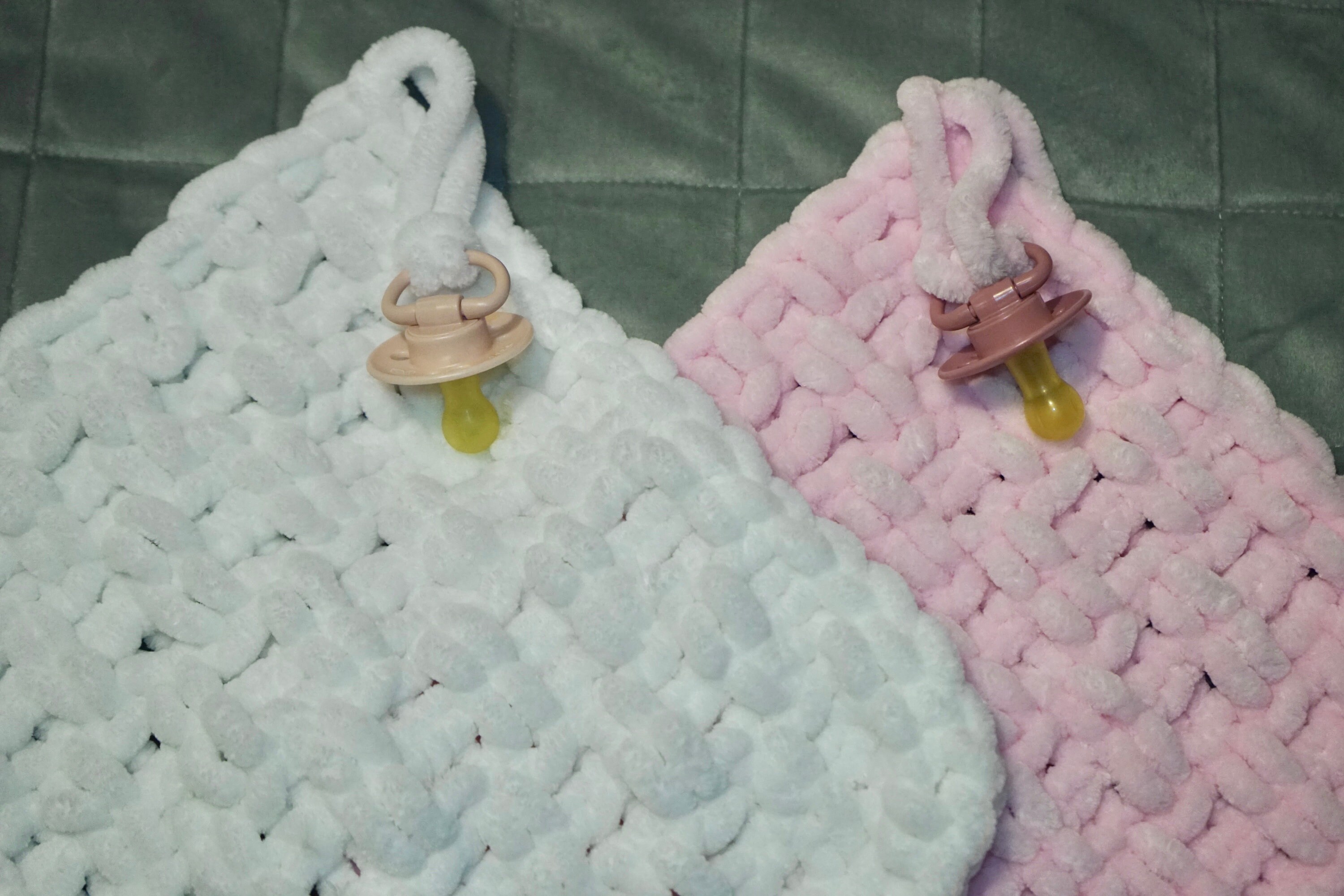 DUMMY BLANKET Snuggly Baby Soft Knitted, Handmade, Chunky Velvet ...