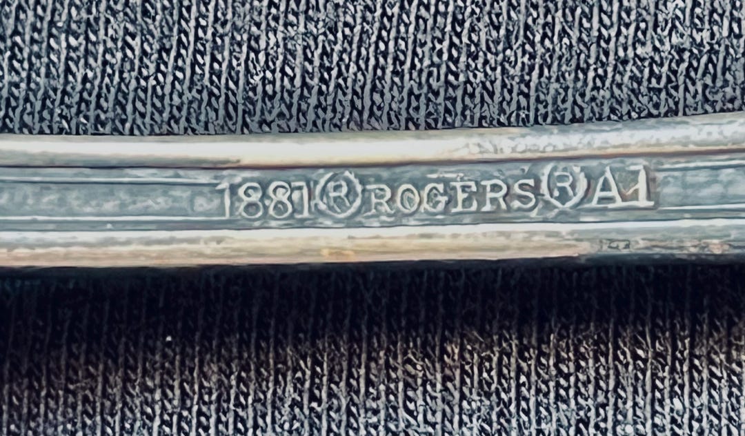 1881 Rogers A1 Silver Flatware Soup Spoon Uncleaned - Etsy