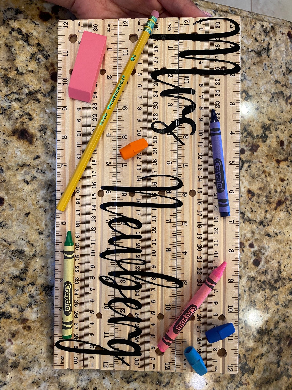 Custom Ruler Sign Personalized With Teacher's Name - Etsy
